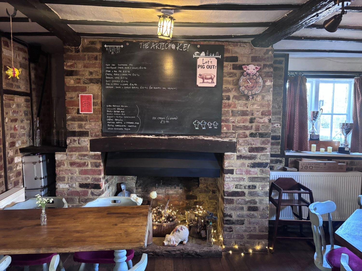 Artichoke pub in Chartham | Food